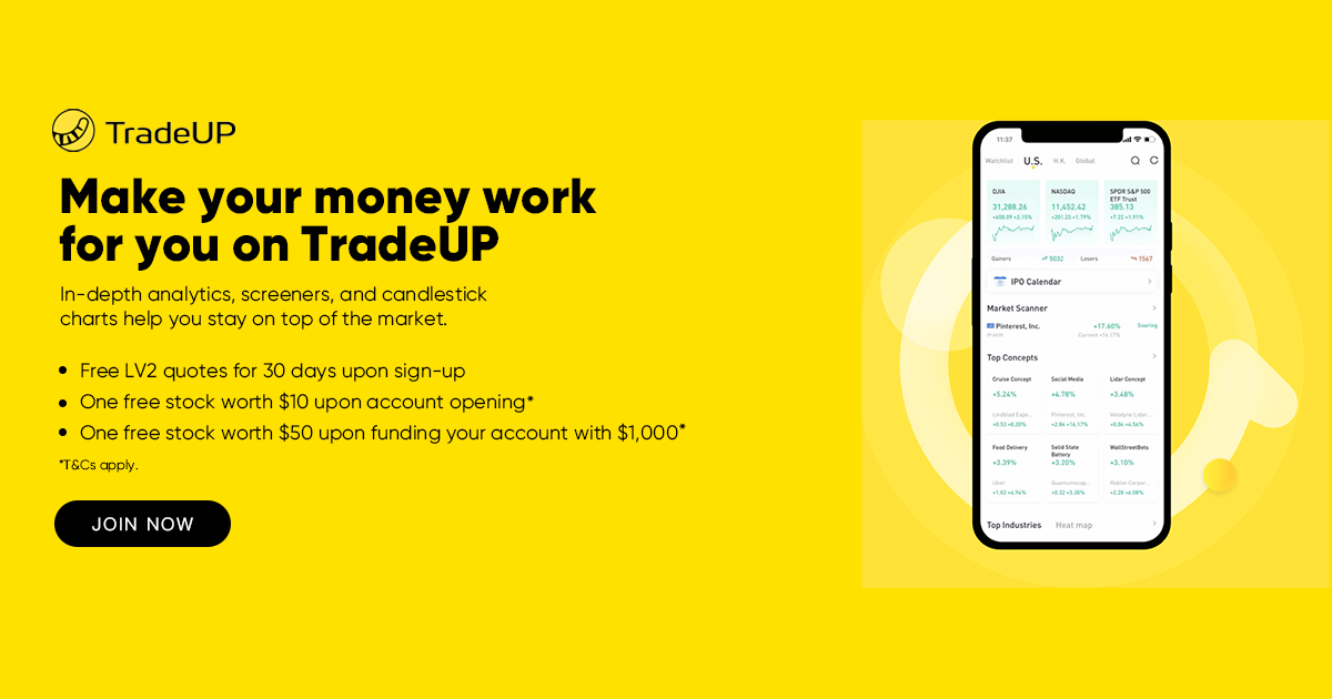 Invest in Stocks, ETF's, Options and more with TradeUP